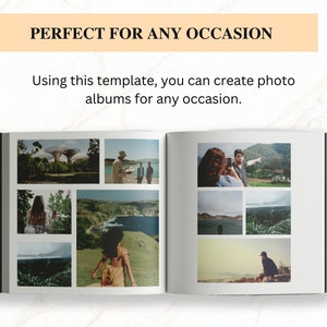 Custom Digital Photo Album Template 10x10, Digital Scrapbook Coffee ...