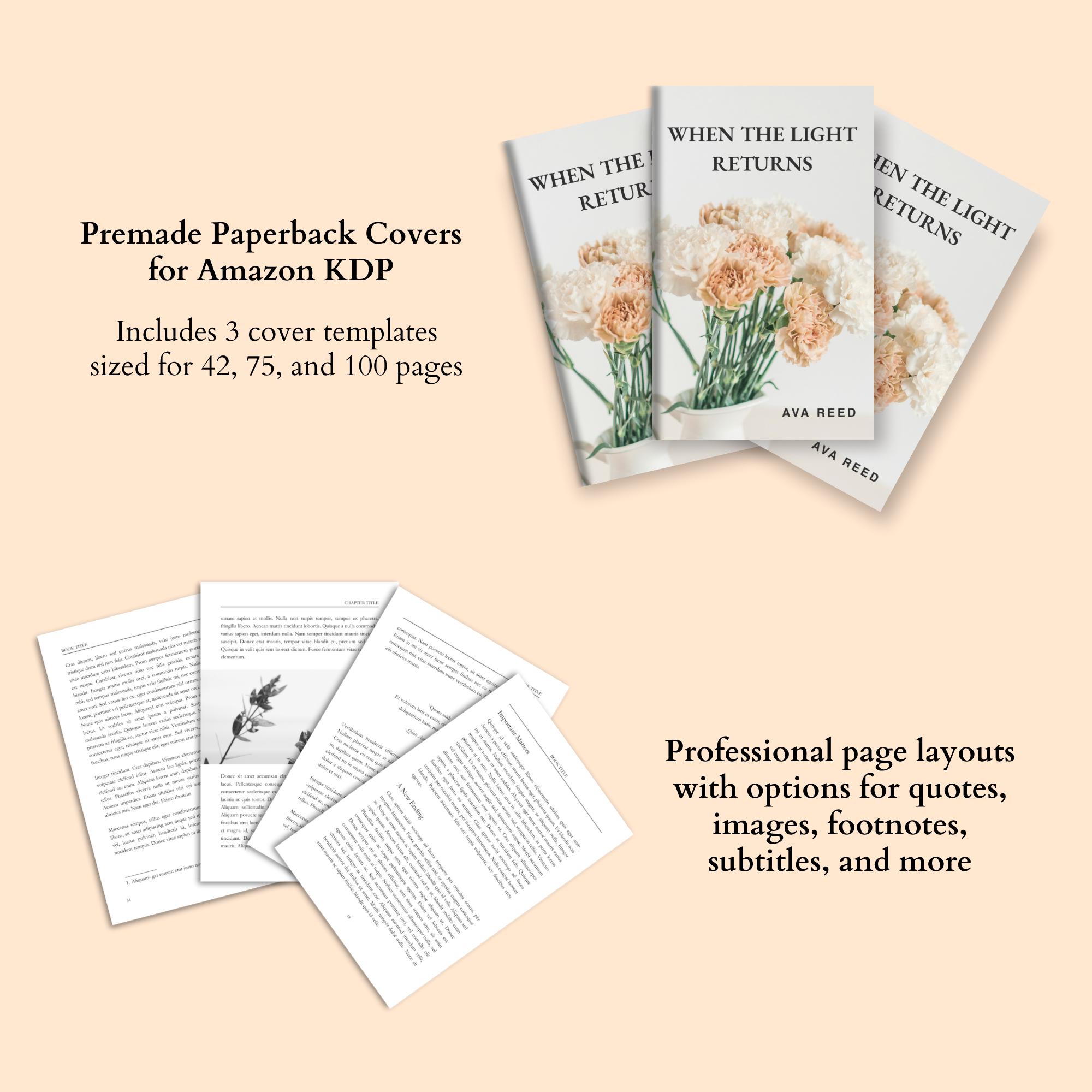 6x9 KDP Book Template, Editable Canva Interior and Covers With Bleed ...
