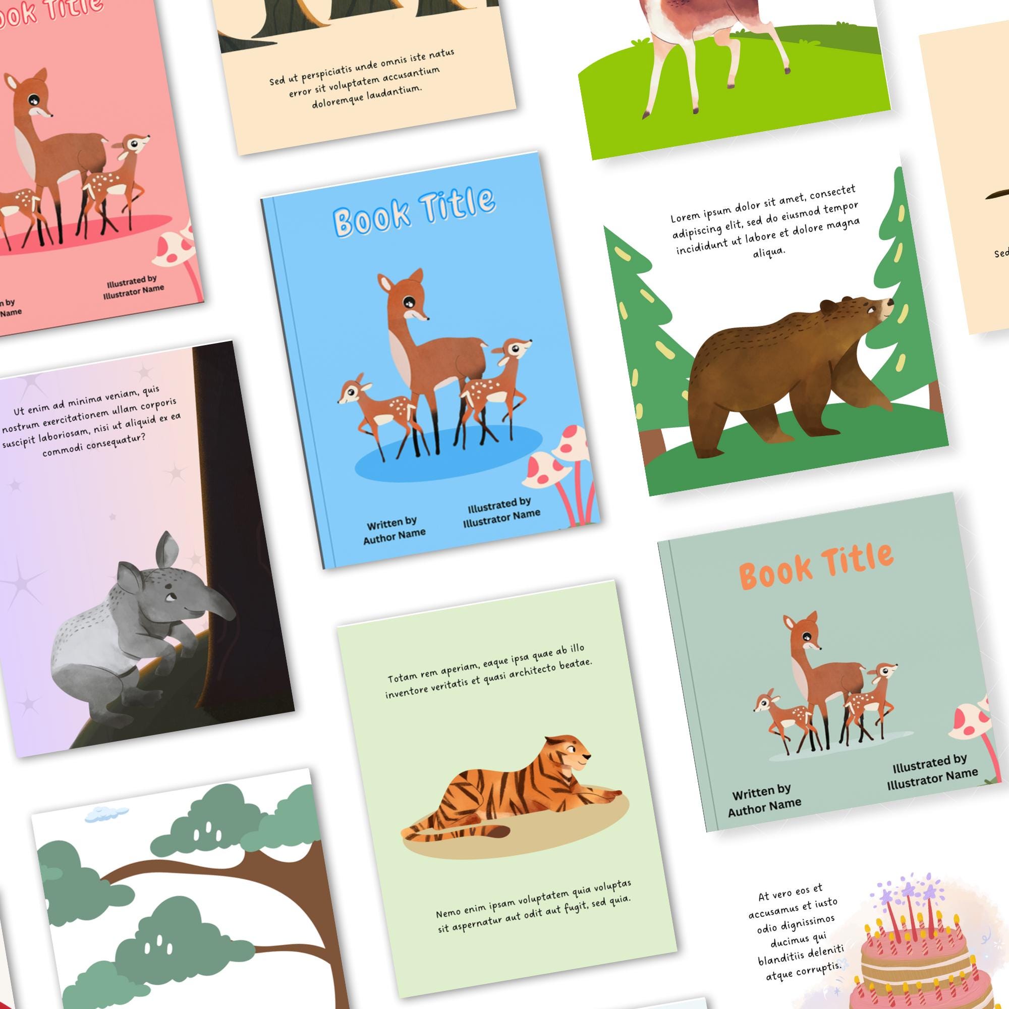 Children's Book Template Bundle, Custom Kid KDP Book Template, Editable ...