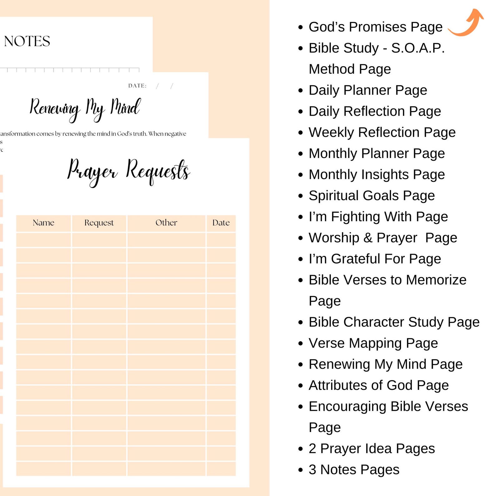 Prayer Journal KDP Template, Printable Devotional Templates, Digital ...