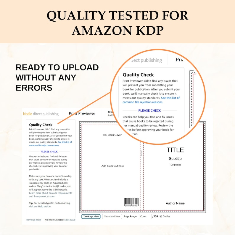 5x8 Amazon KDP Book Cover Template, Premade Canva Templates for Books ...