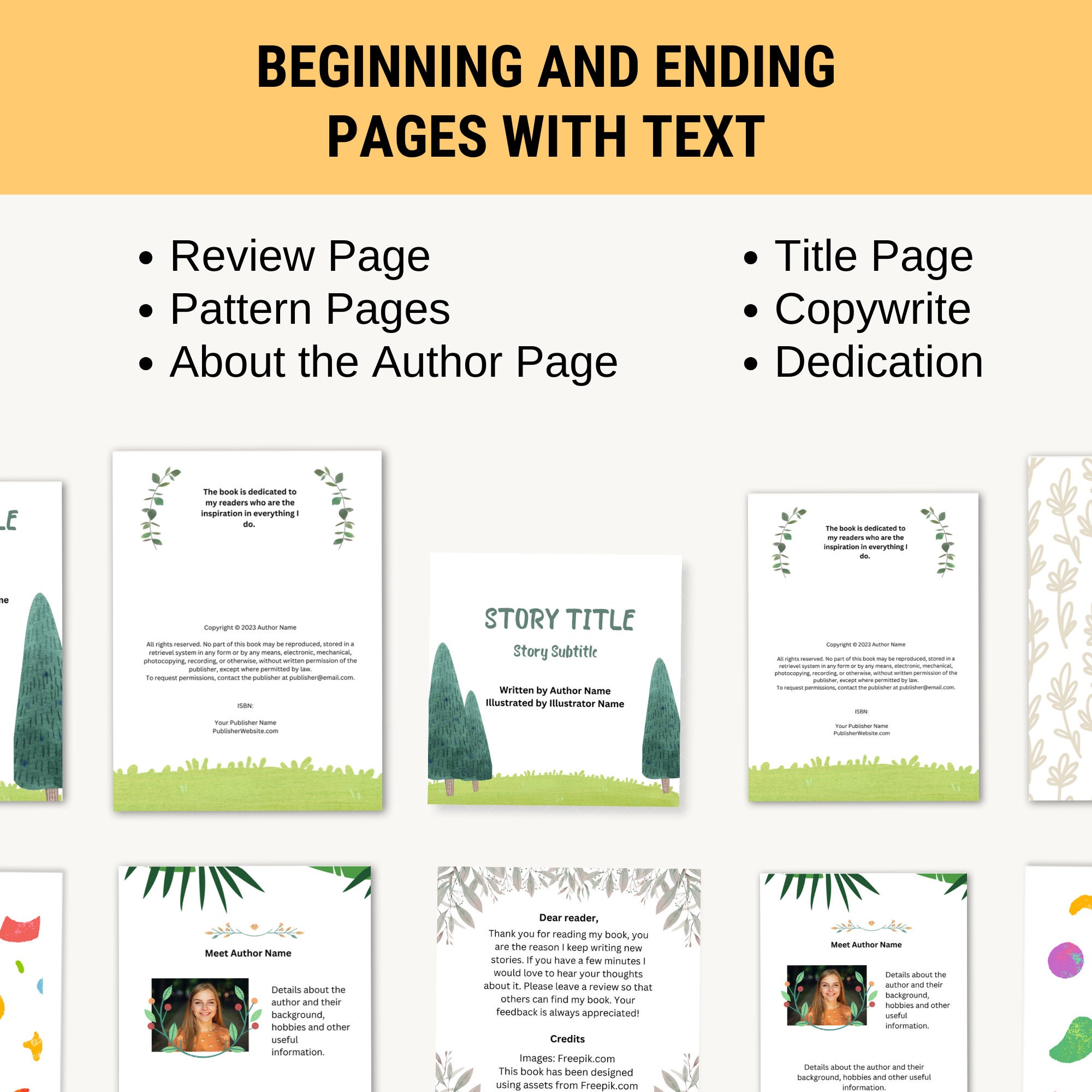 Picture Book Template KDP Bundle, 8.5x8.5, 5x8, 6x9, 8x10, 7x10, 8.5x11 ...