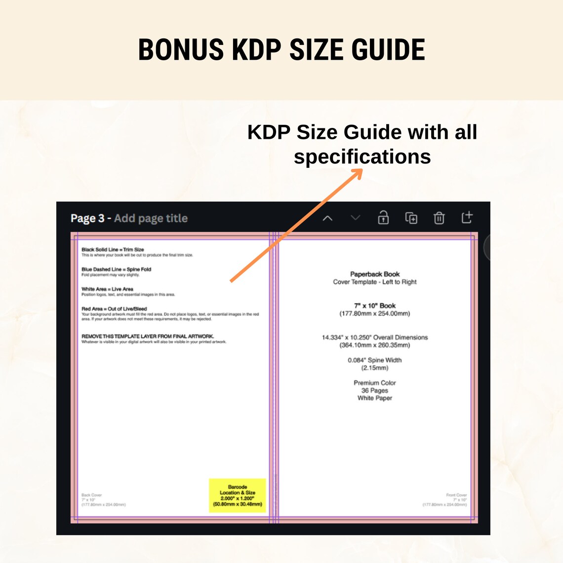 Amazon KDP Children's Book Cover Template 7x10 Canva Cover Template ...