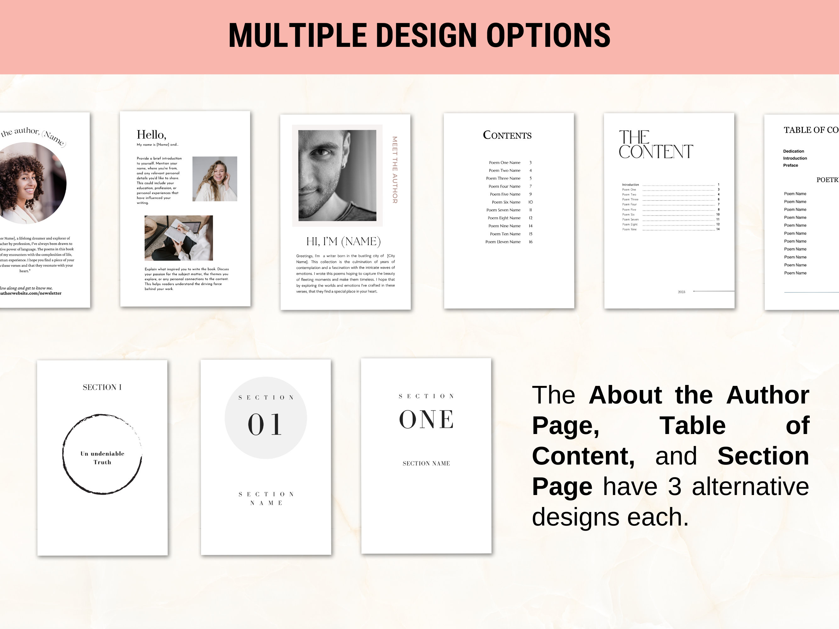 KDP Poetry Template 6x9 Book, Canva Poetry Template, Amazon KDP Self ...