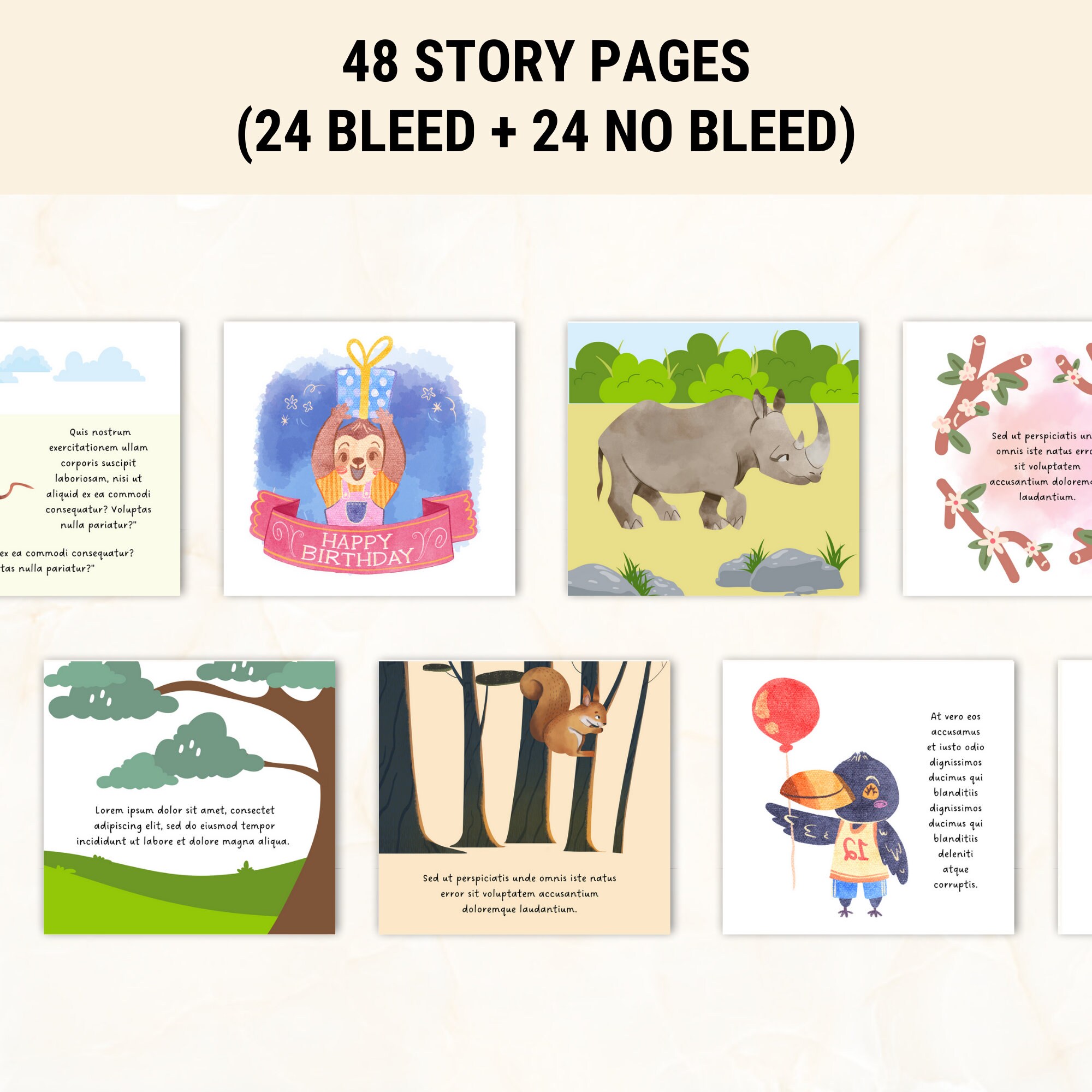 Children's Book Template 8.5x8.5 KDP Canva Template Picture Book Design ...