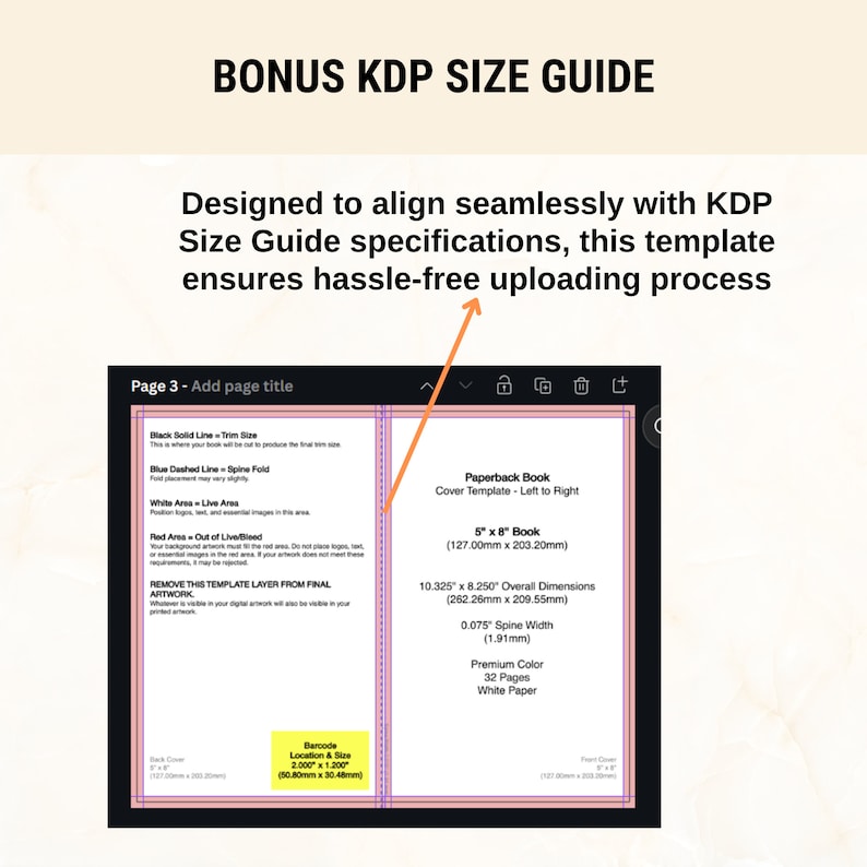 KDP Childrens Book Cover Template 5x8 , KDP Cover Template, Picture ...
