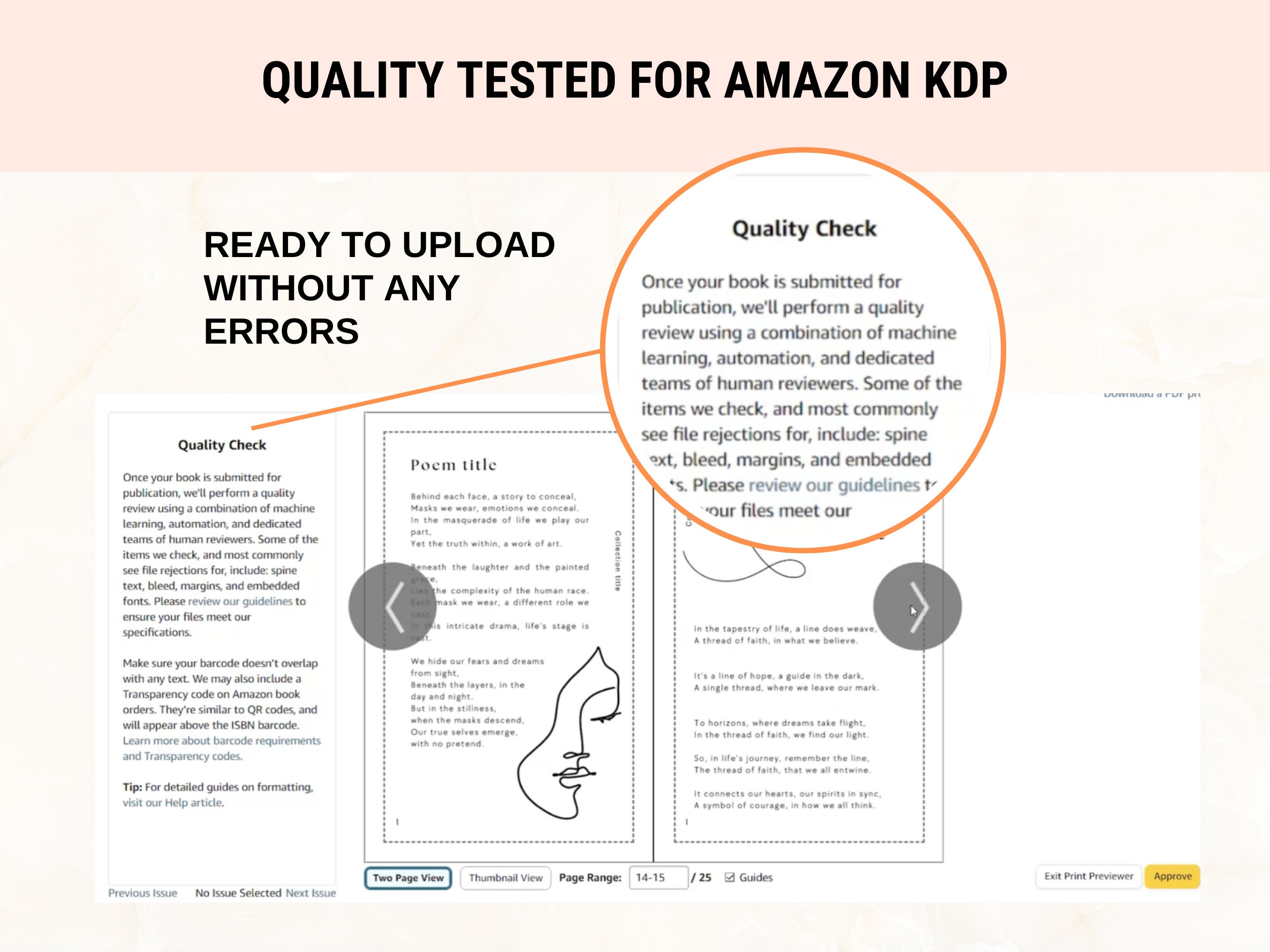 Poetry Book Template 8.5x11, KDP Poetry Book Interior, Self-publishing ...