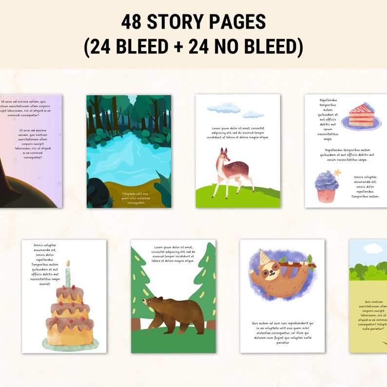 Childrens Book Canva Template 7x10 Amazon KDP Book Template Canva Book ...