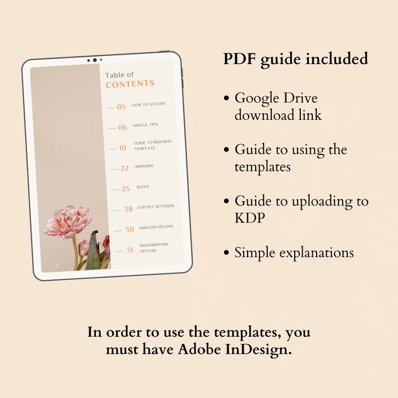 KDP Book Template Bundle, Editable Indesign Interiors & Covers, 8 Sizes ...