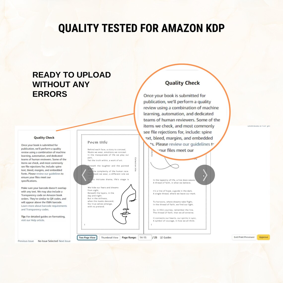 KDP Poetry Template 6x9 Book, Canva Poetry Template, Amazon KDP Self ...
