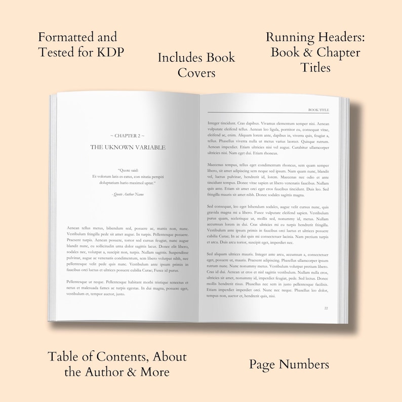 6x9 KDP Book Template, Editable Canva Interior and Covers With Bleed ...