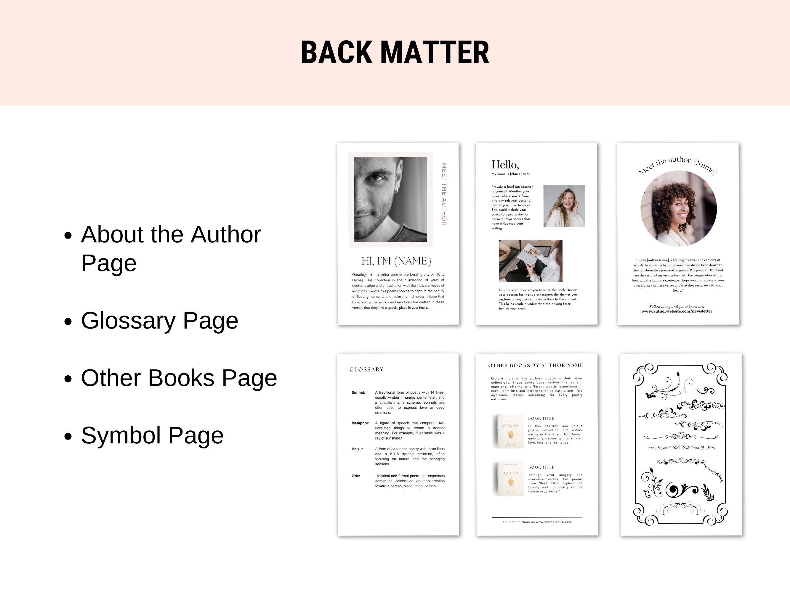 Poetry Book Template 8.5x11, KDP Poetry Book Interior, Self-publishing ...