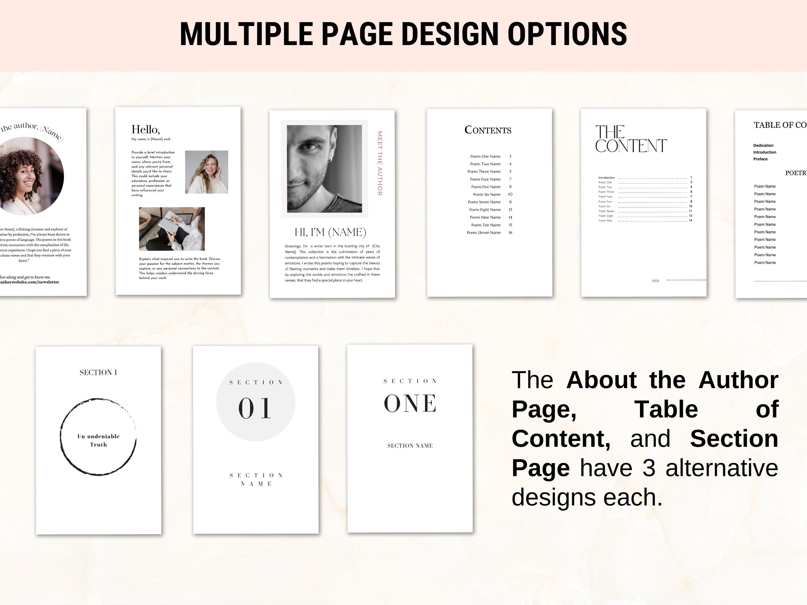 Poetry Book Template 8.5x11, KDP Poetry Book Interior, Self-publishing ...