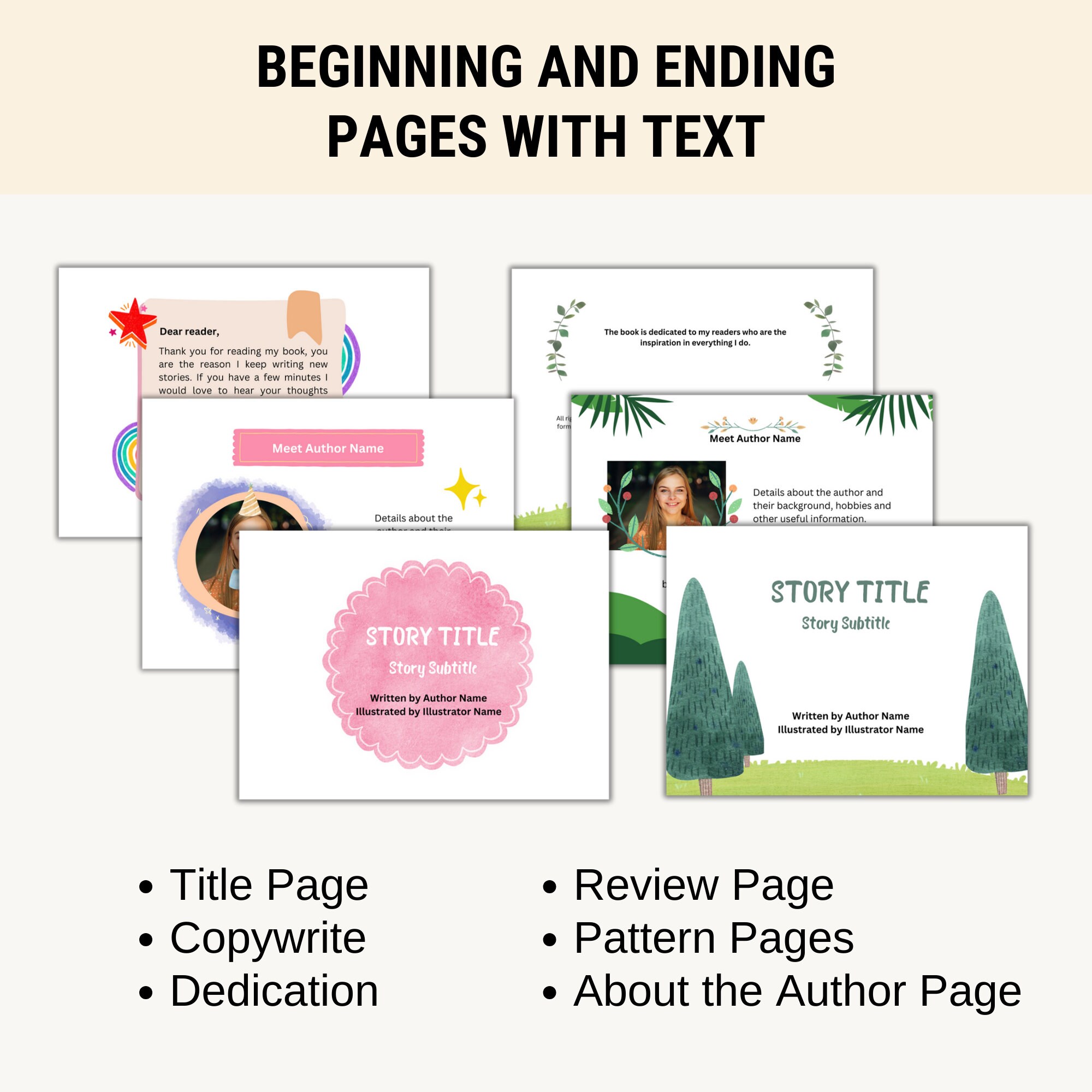 Story Book Template 8.25x6, KDP Interior Template, Picture Book KDP ...