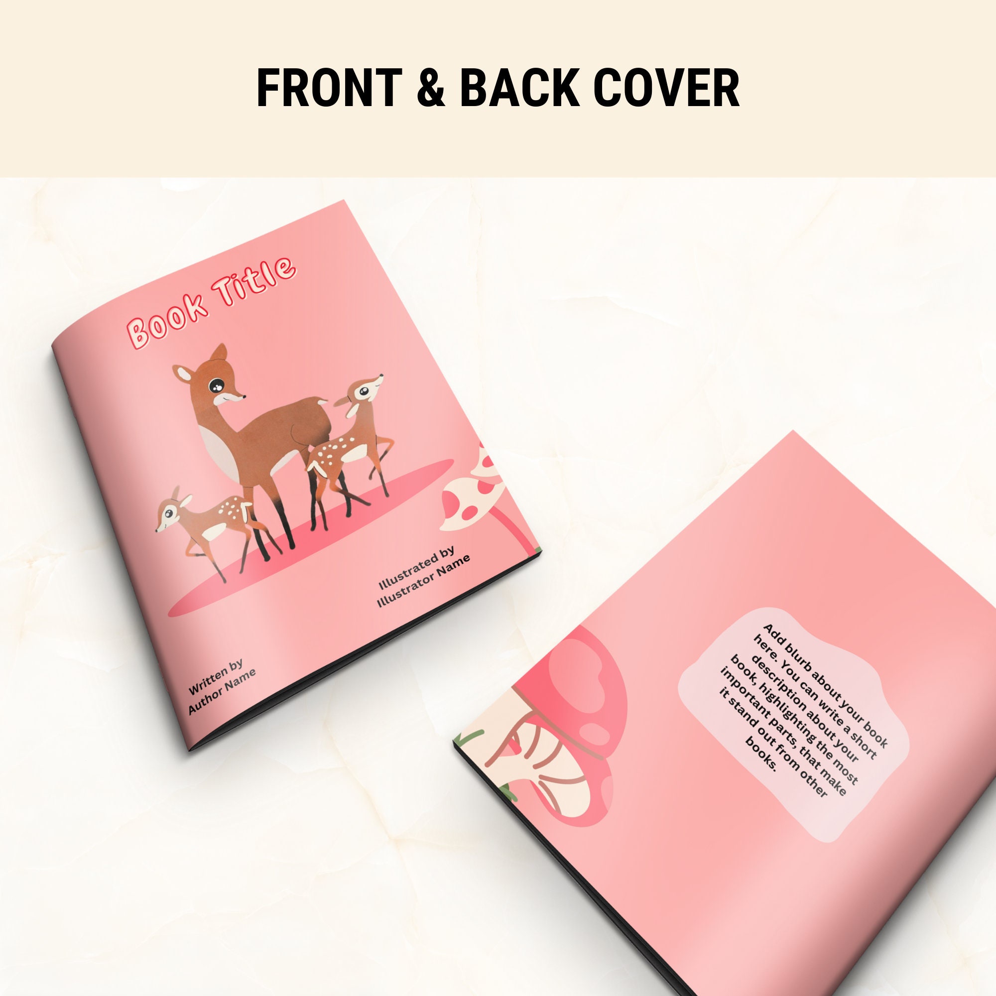 Picture Book Cover Template 8.5x11, Canva KDP Template, Book Cover ...