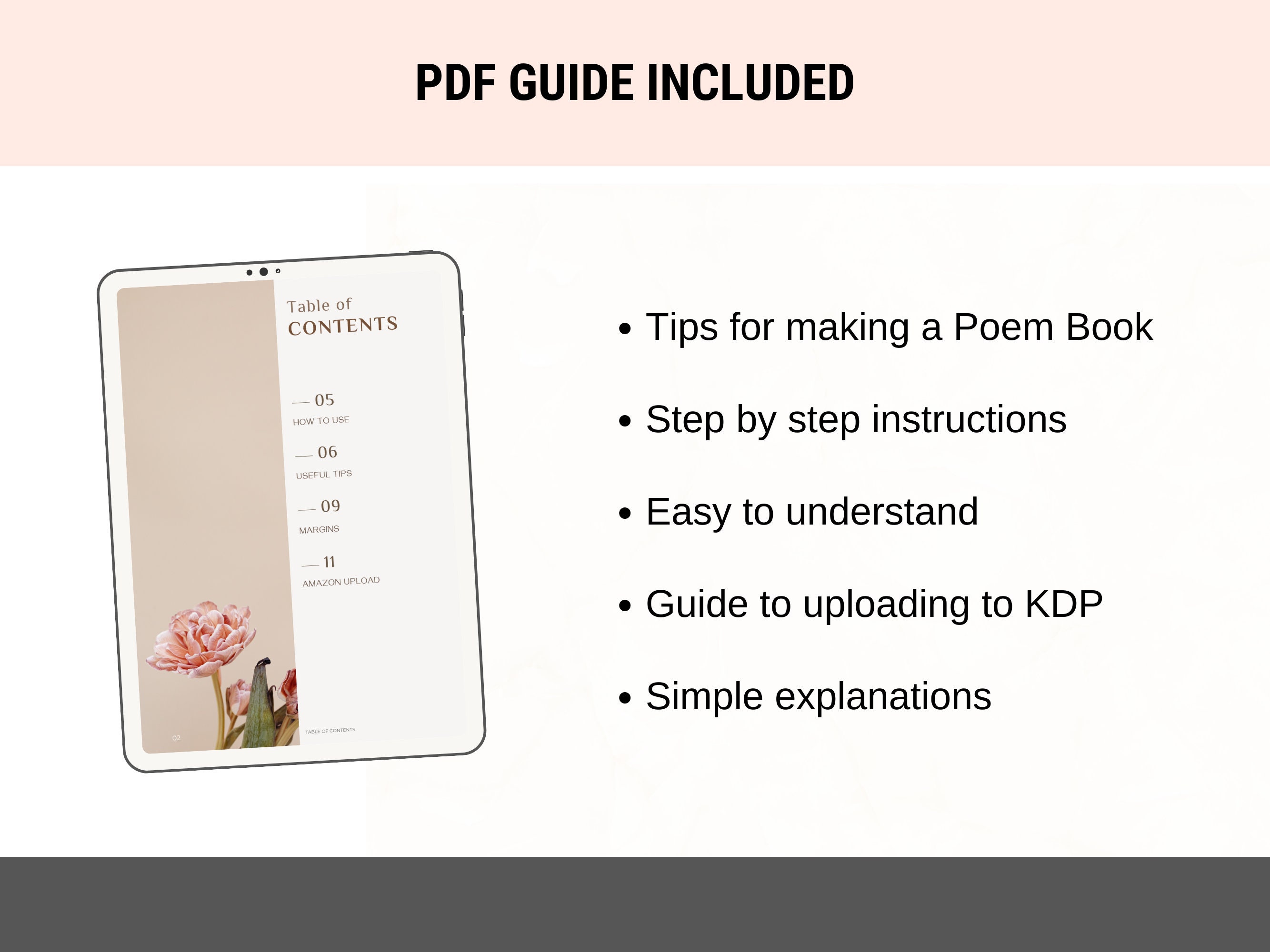 Poetry Book Template 8.5x11, KDP Poetry Book Interior, Self-publishing ...