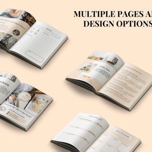 Cookbook Template KDP, Recipe Template Canva, Custom Recipe Book, Editable Recipe Template ...