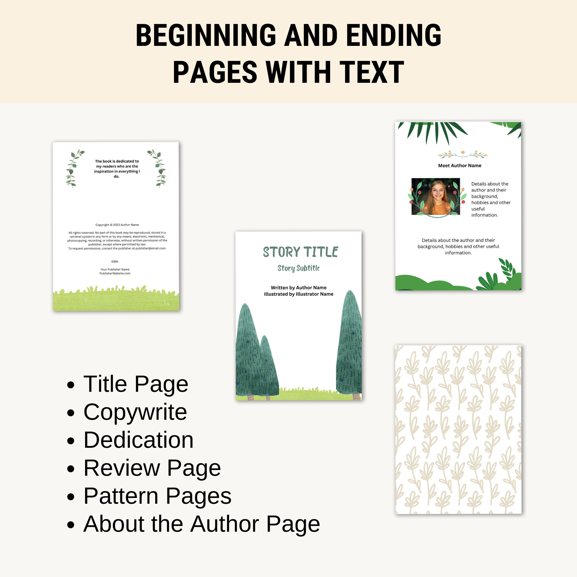 Picture Book Template 8.5x11 ” KDP Canva Template | Editable Book ...
