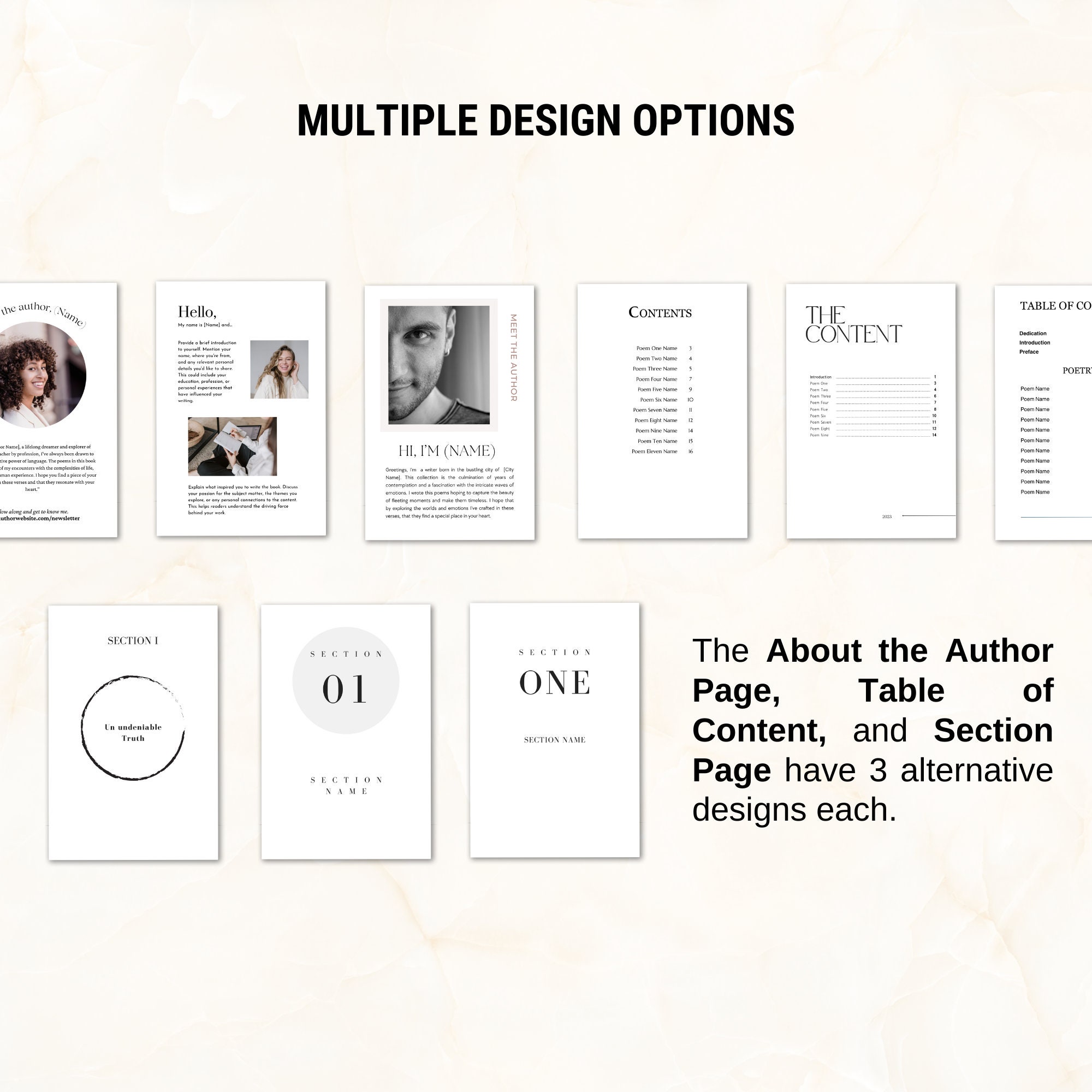 Poetry Book KDP Template 5x8, Paperback & Hardcover Book Interior, 5 X ...