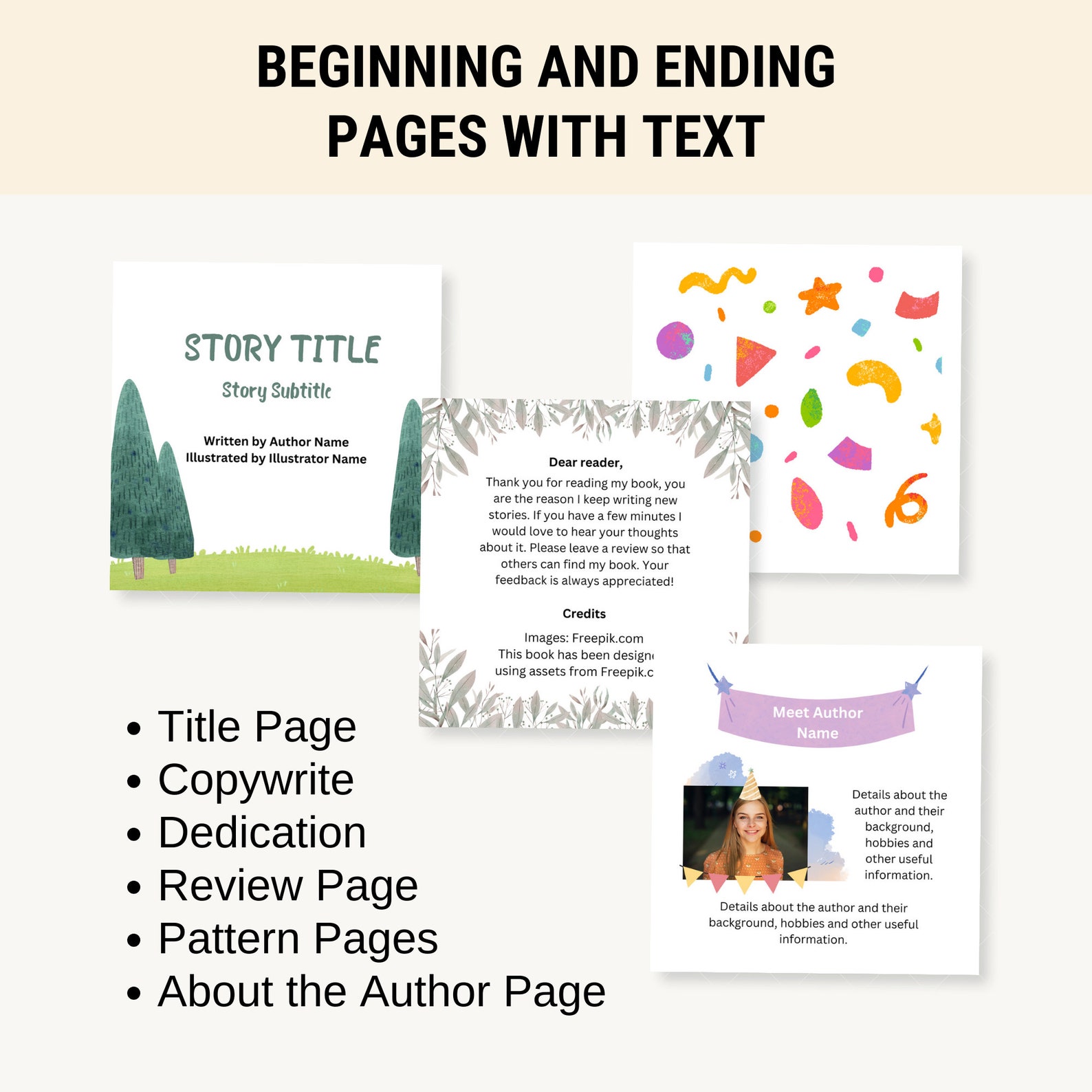 Canva KDP Child Book Template, 8.5x8.5 Picture Book Story Template, KDP ...