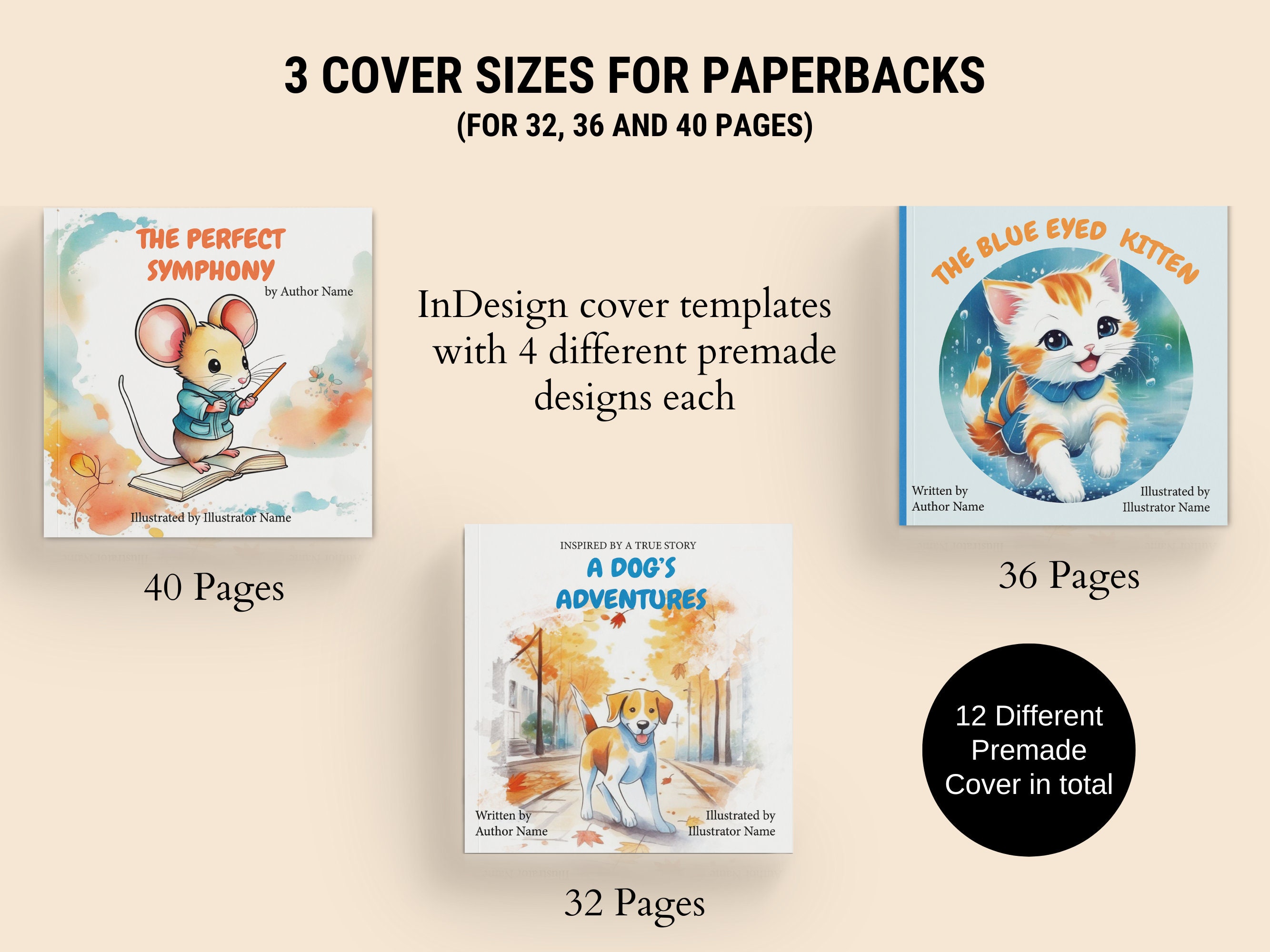 Children's Book Template Indesign 8.5x8.5, Premade Kids Book KDP, Kid ...