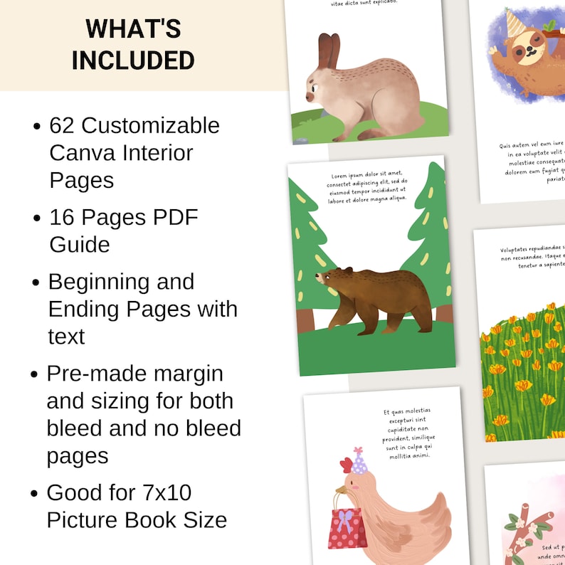 Childrens Book Canva Template 7x10” | Amazon KDP Book Template | Canva ...
