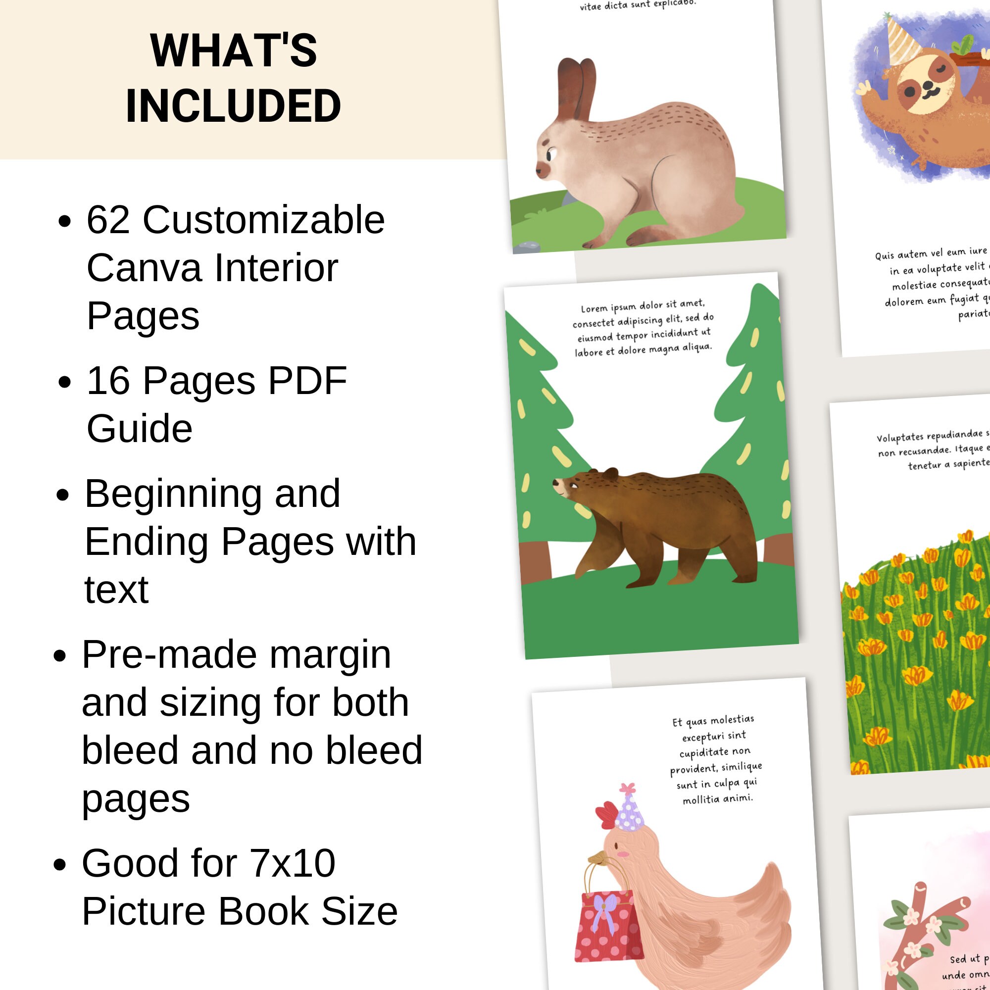 Childrens Book Canva Template 7x10” | Amazon KDP Book Template | Canva ...
