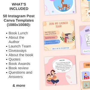 Instagram Templates Childrens Book Authors, Instagram Canva Template ...