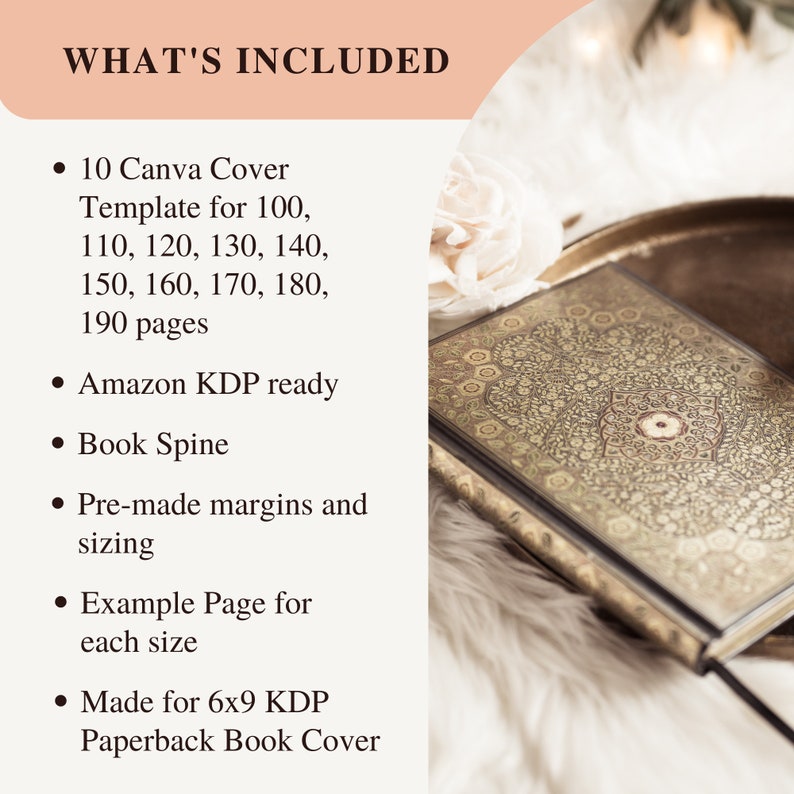 KDP Cover Templates 6x9, 100-190 Pages, Amazon Kdp Paperback Bookcover ...