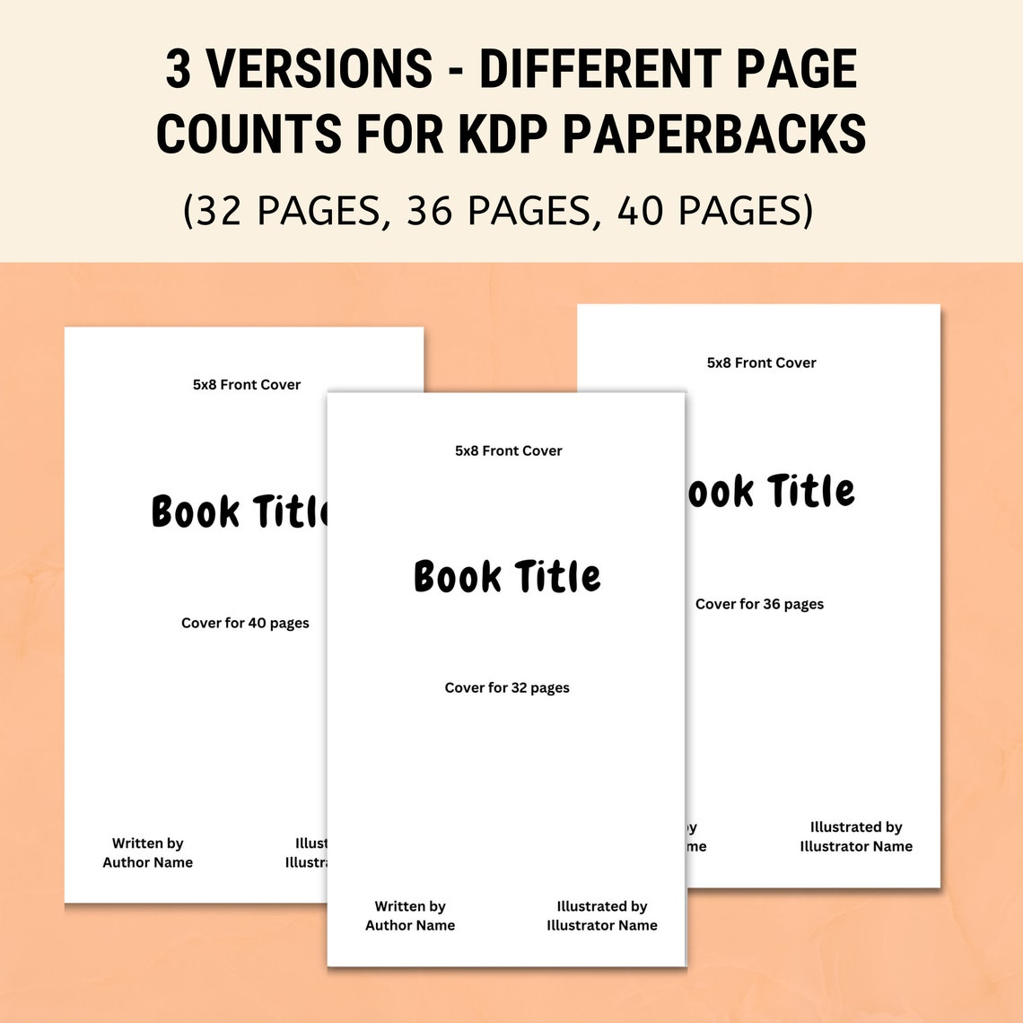KDP Childrens Book Cover Template 5x8 , KDP Cover Template, Picture ...