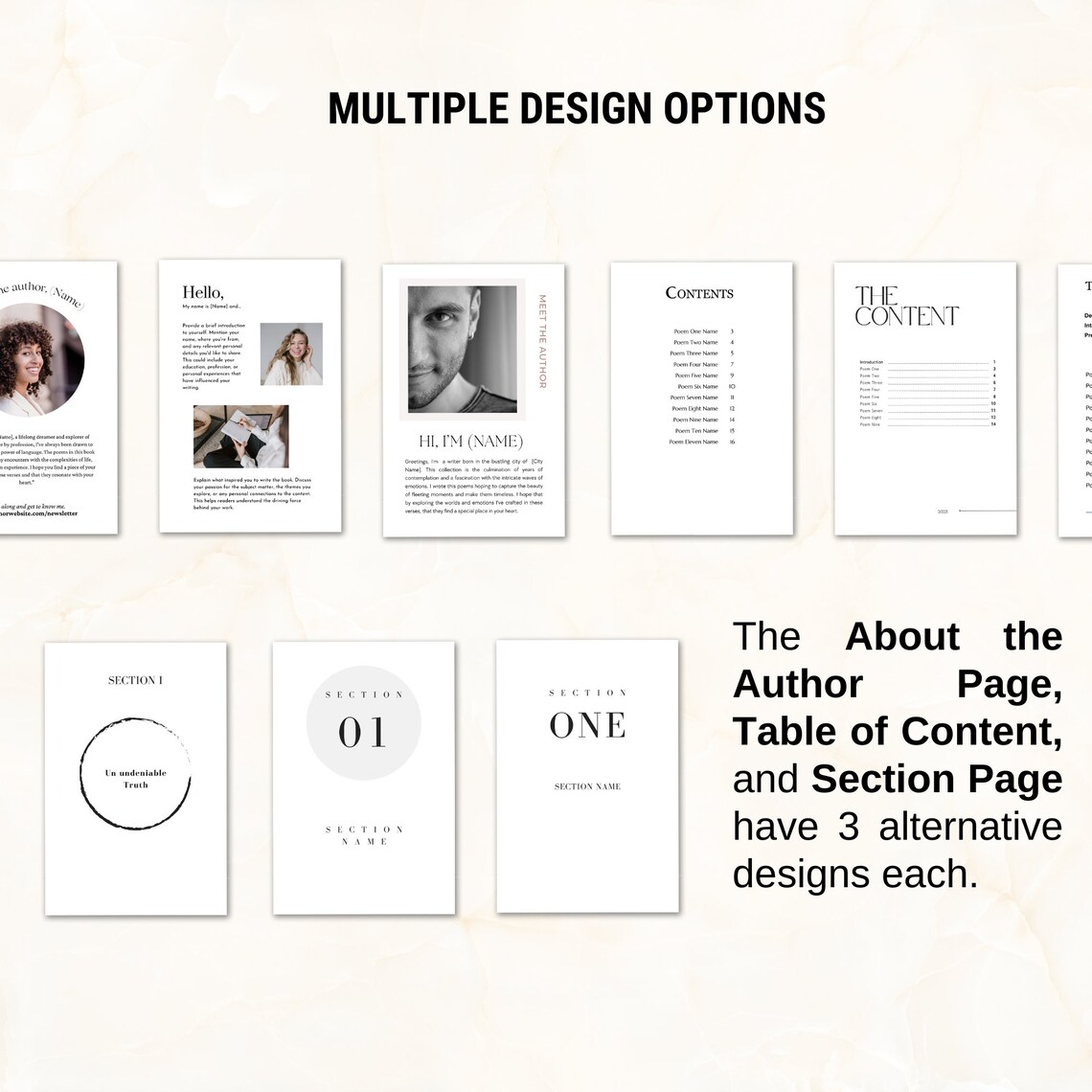 KDP Poetry Template 6x9 Book, Canva Poetry Template, Amazon KDP Self ...