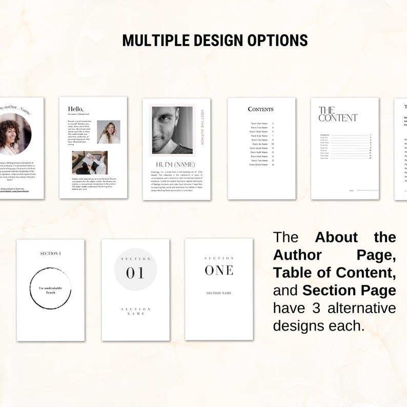 KDP Poetry Template 6x9 Book, Canva Poetry Template, Amazon KDP Self ...