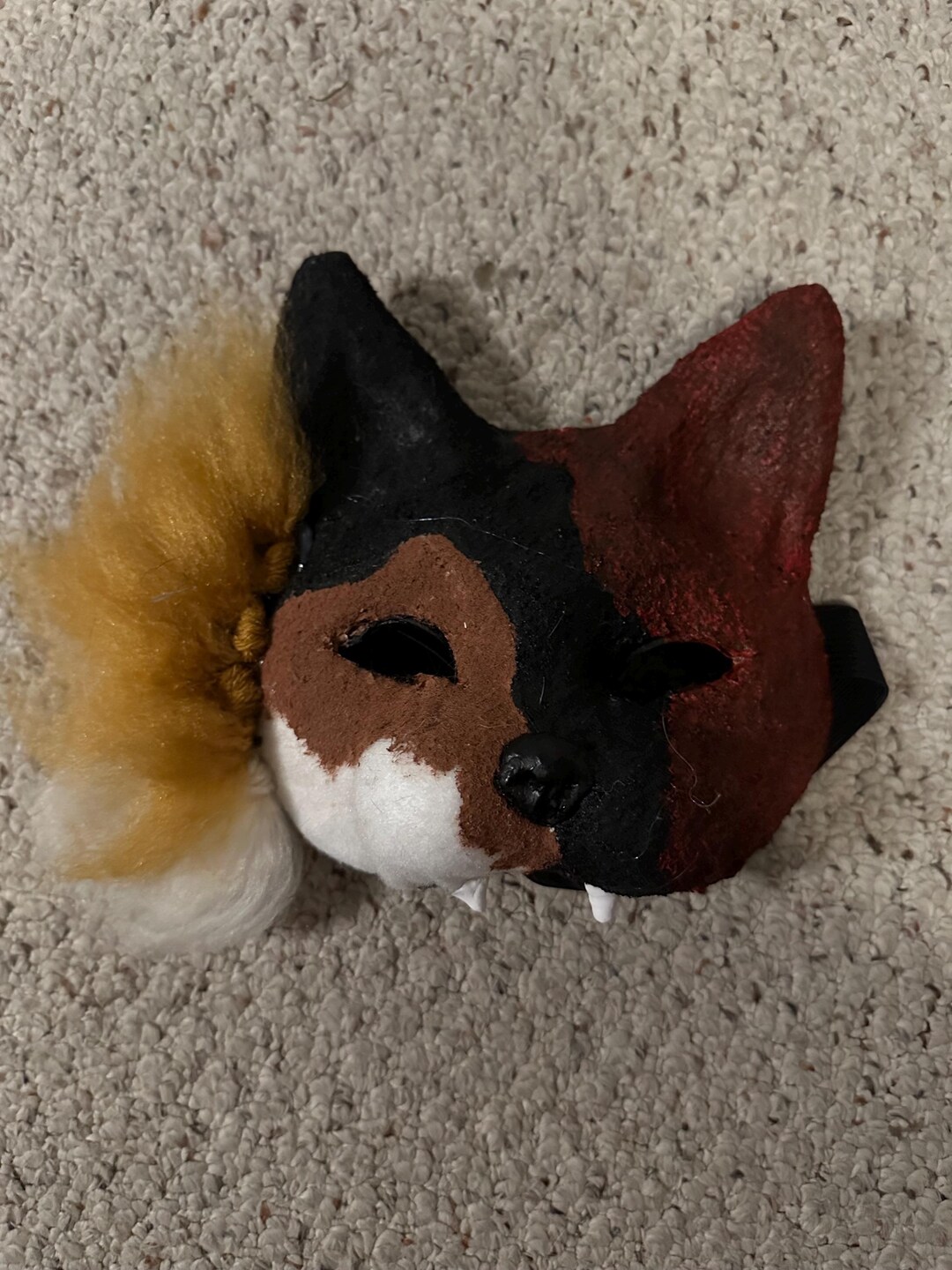 Scarred Calico Cat Mask 2 - Etsy