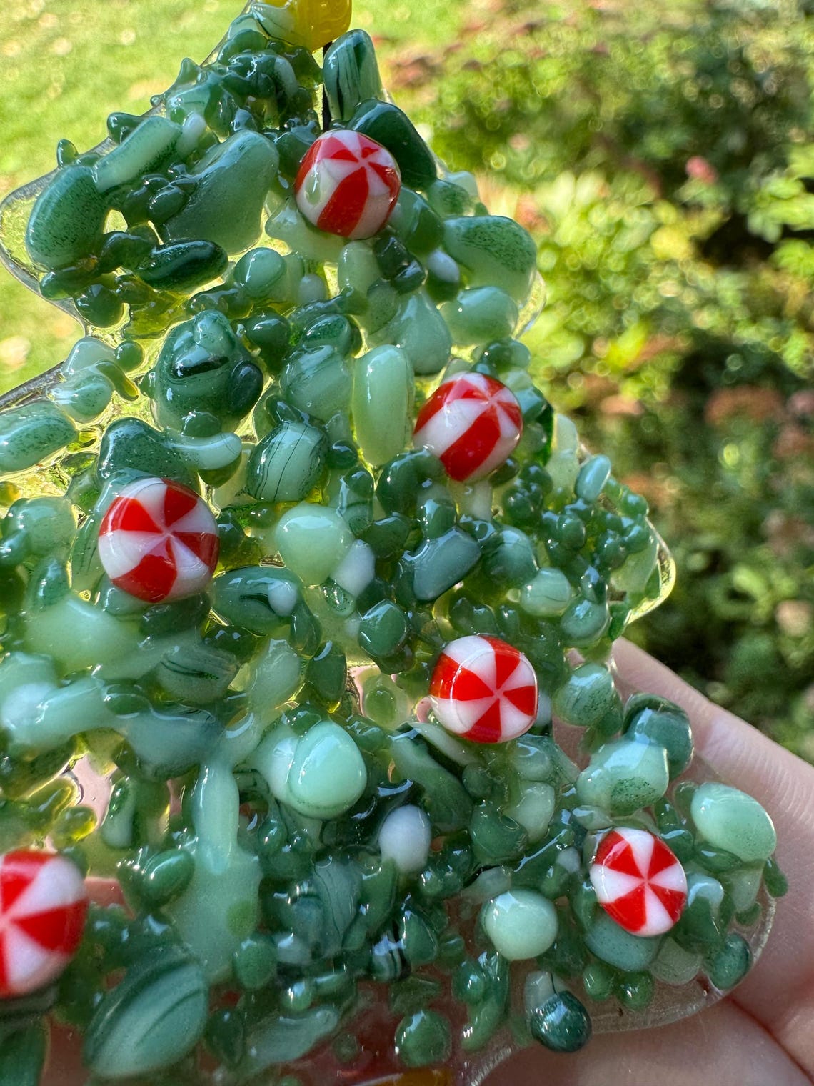 Candy Christmas Trees, Fuses Glass Ornaments - Etsy