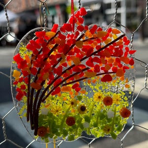 Fall Pumpkin Scenes, Fused Glass Art - Etsy