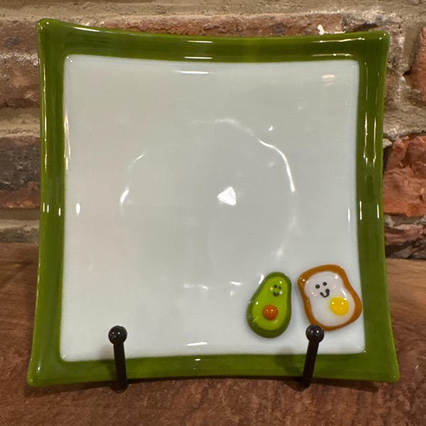 Glass Art Serving Plates - Etsy