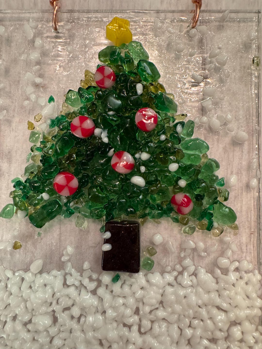 Frit Trees, Fused Glass Christmas Ornament - Etsy