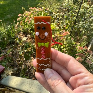 Gingerbread Fused Glass Christmas Ornaments - Etsy