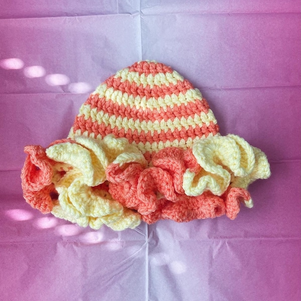 Crochet Ruffle Hat - Etsy