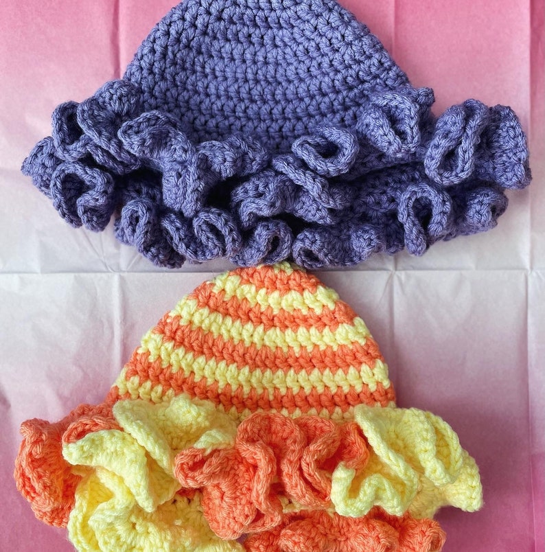Custom Crochet Ruffle Hat - Etsy