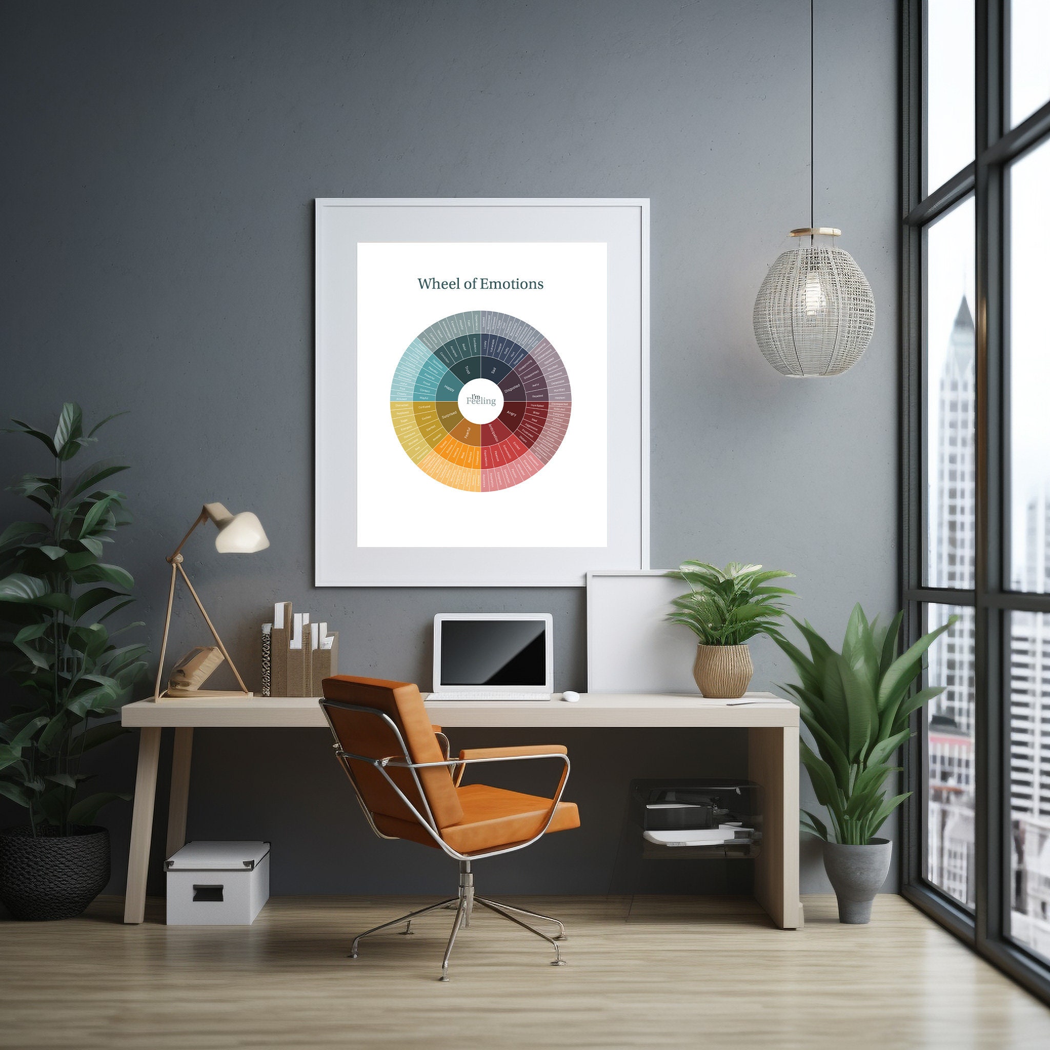 Wheel of Emotions - Therapy Digital Poster, Instant Download, Mental ...