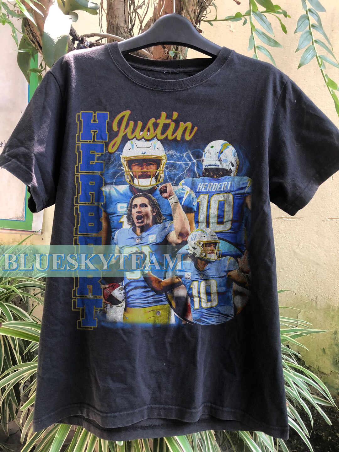 Vintage Justin Herbert Shirt, Los Angeles Football Shirt, Justin ...