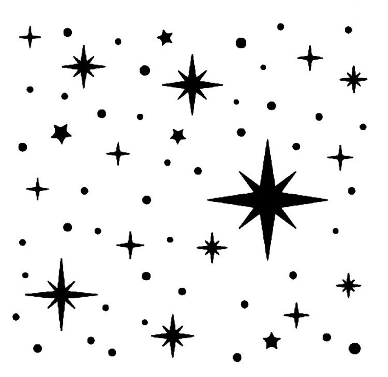 Twinkle Little Stars Pattern Stencil Durable & Reusable - Etsy