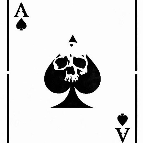 Ace of Spades Stencil - Etsy