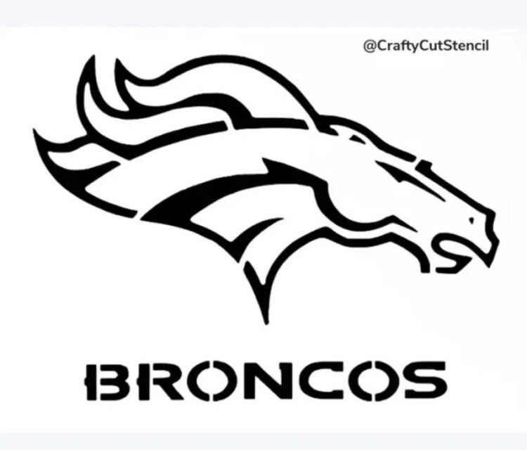Denver Broncos Logo Black And White