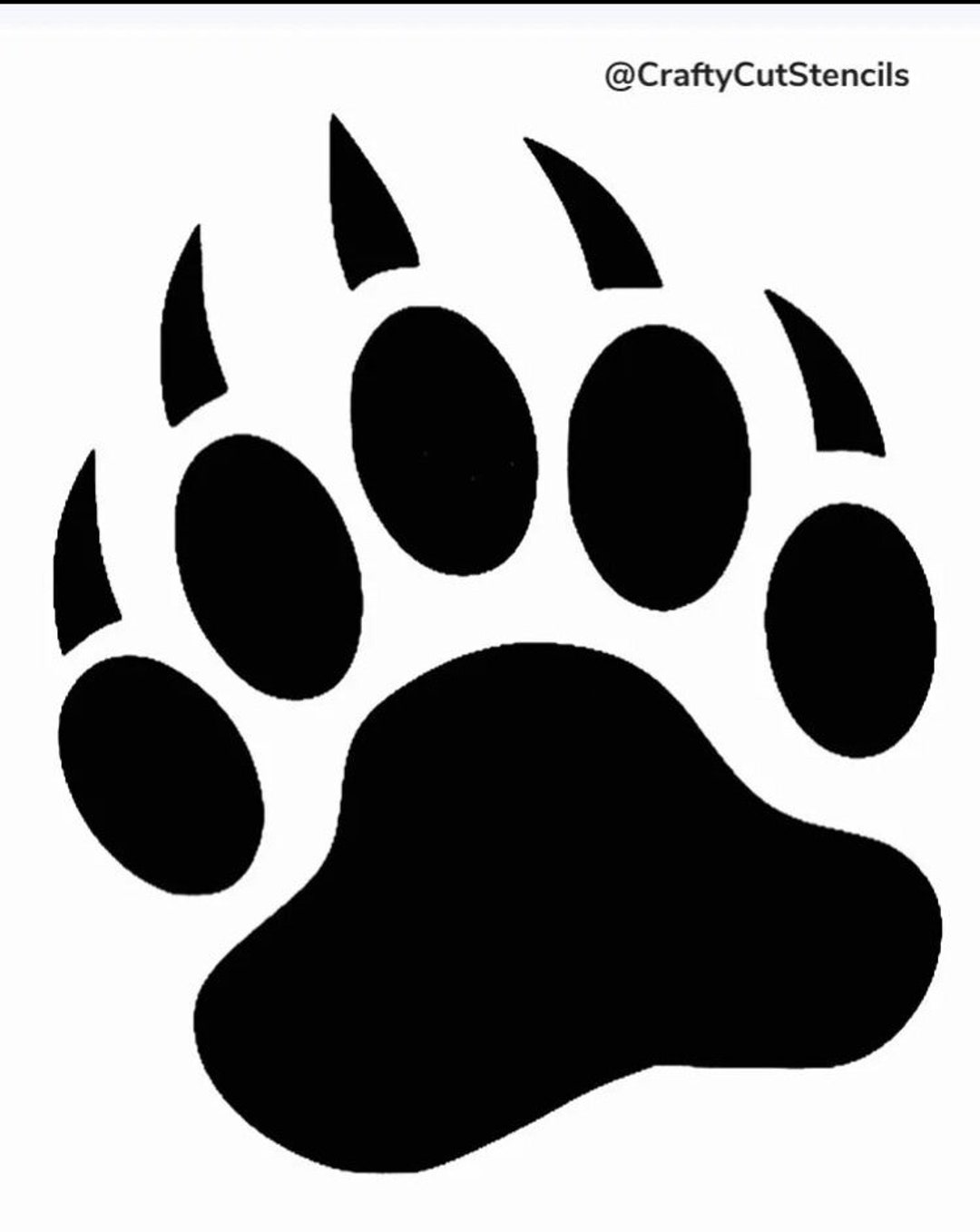 Bear Claw Stencil Durable & Reusable Stencils 6x6 Inch FREE - Etsy