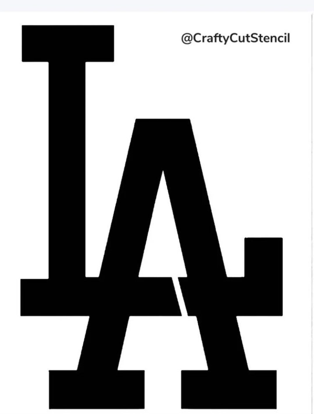 LA Dodgers 1 Stencil Durable & Reusable Stencils 7x4 Inch FREE SHIPPING ...