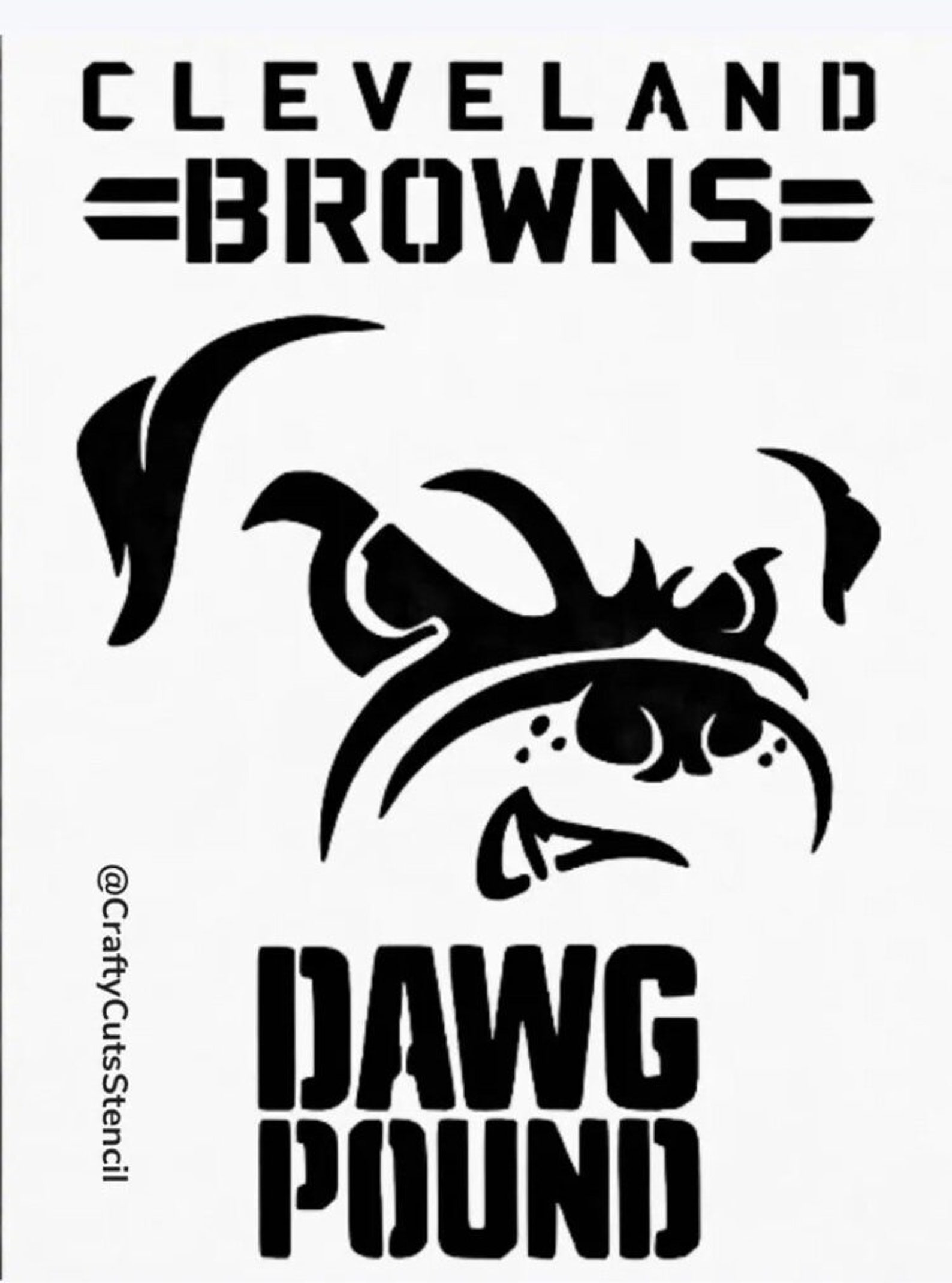 Cleveland Brown Football Dawg Pound Stencil Durable & Reusable - Etsy