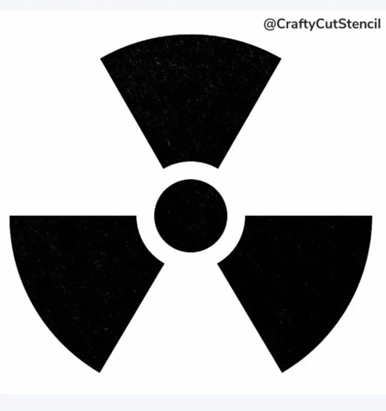 Radioactive Nuclear Warning Stencil Durable & Reusable Stencils 6x6 ...