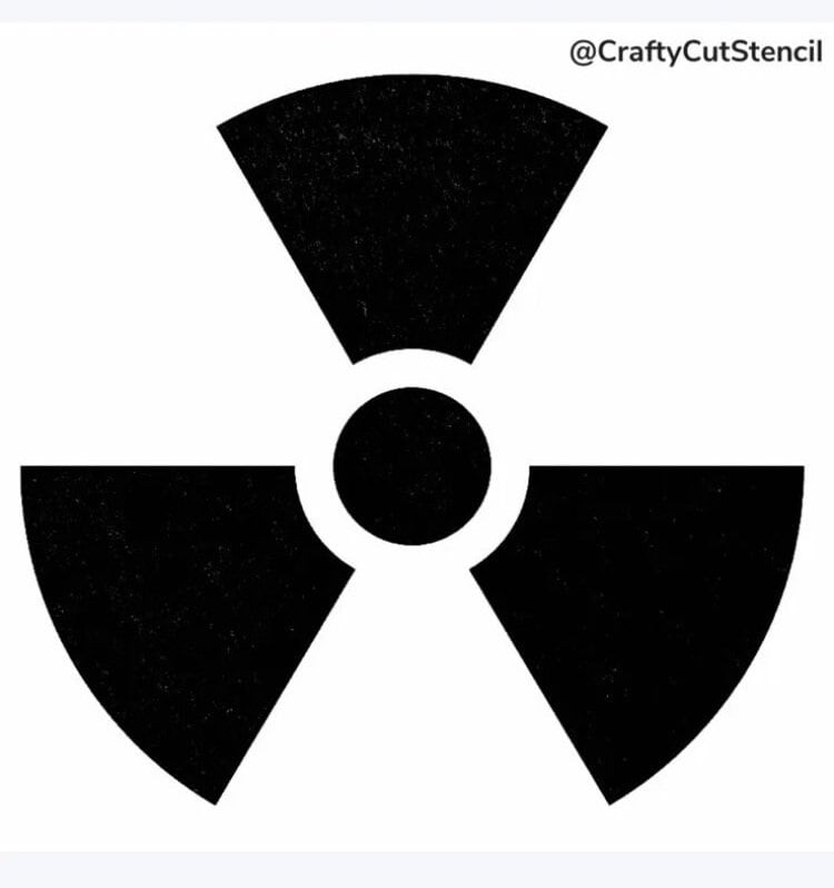 Radioactive Nuclear Warning Stencil Durable & Reusable Stencils 6x6 ...
